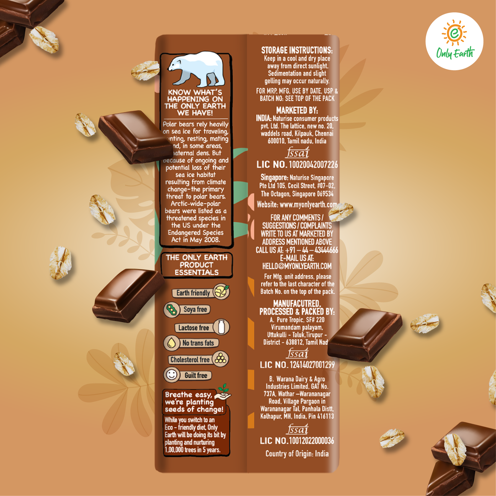 Belgian Chocolate Oats Shake – Only Earth Store